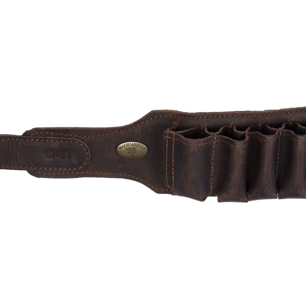 Leather cartridge belt for 50 bullets caliber 12 - Machiavelli Leather